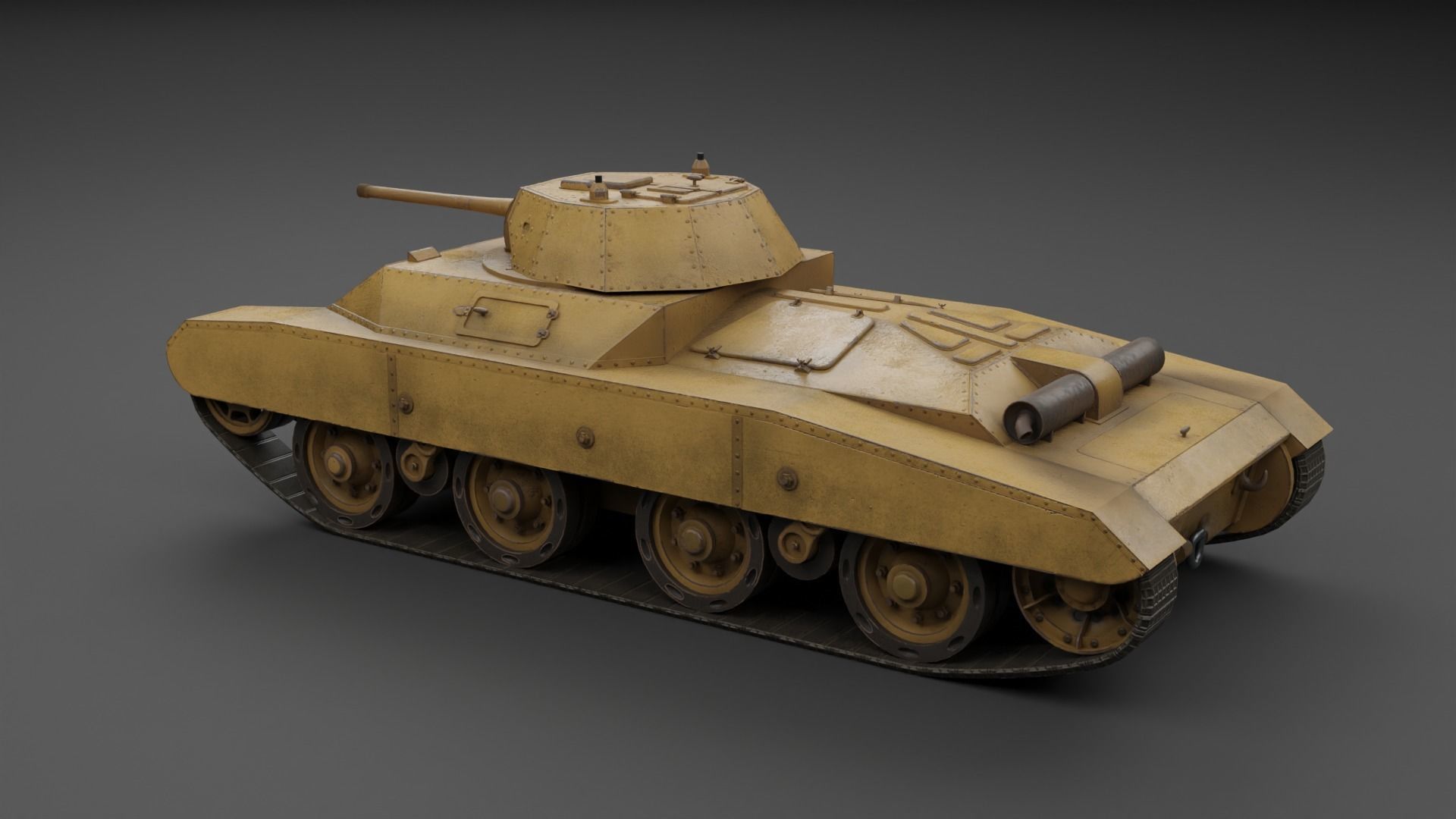 3D model Carro Armato Celere Sahariano VR / AR / low-poly | CGTrader