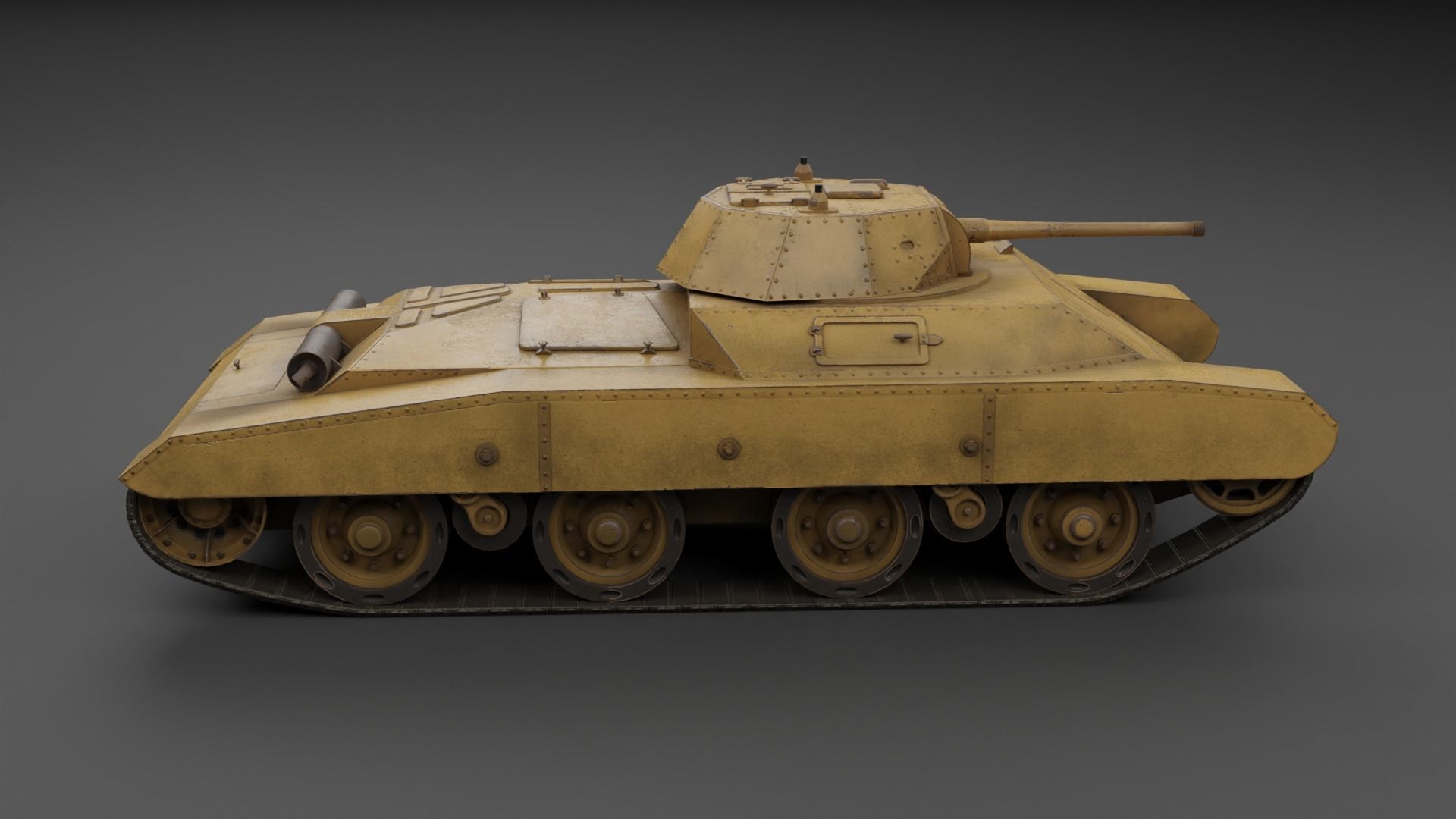 3D model Carro Armato Celere Sahariano VR / AR / low-poly | CGTrader