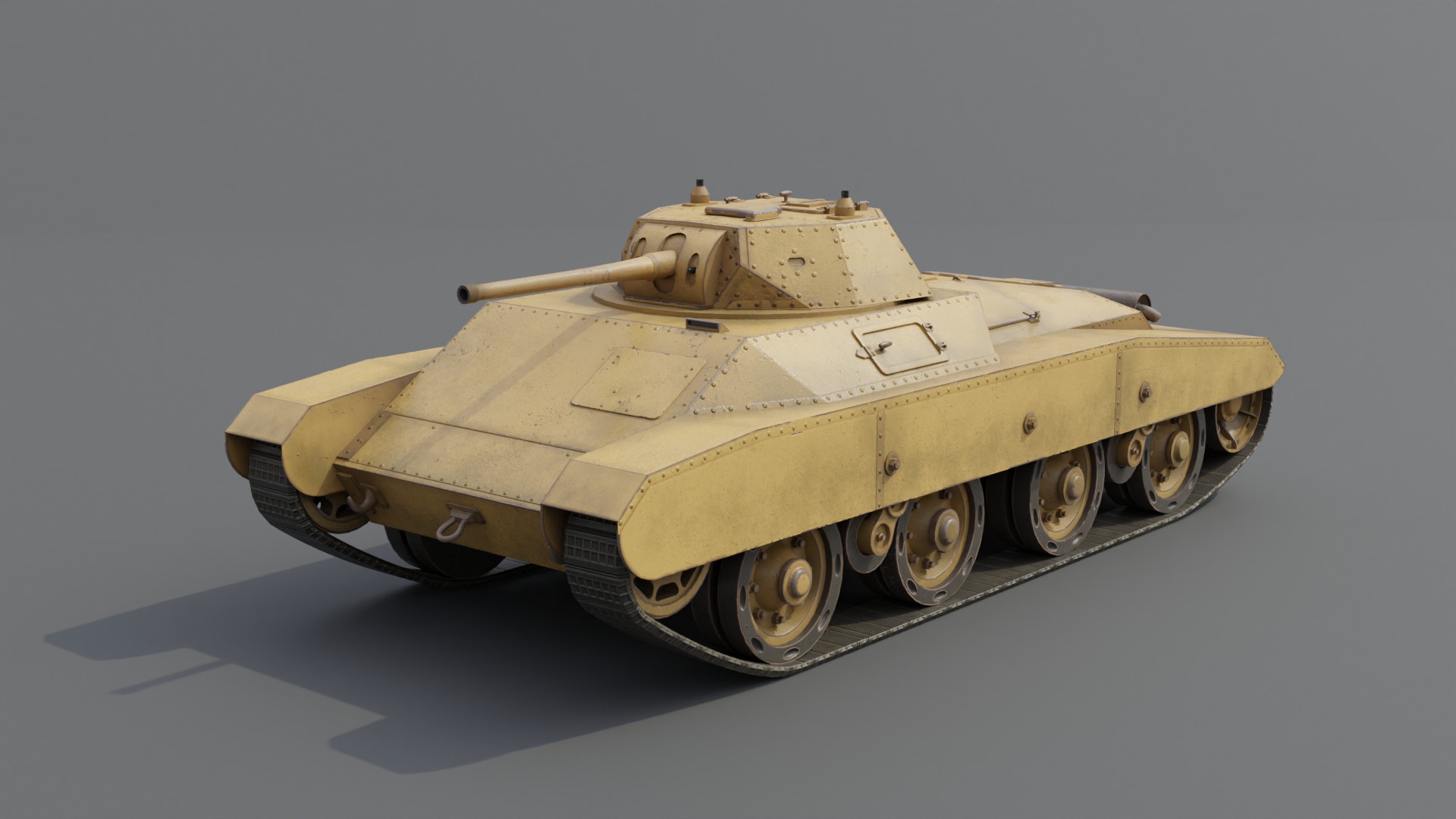 3D model Carro Armato Celere Sahariano VR / AR / low-poly | CGTrader