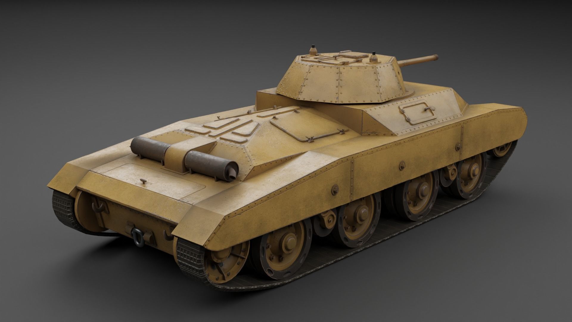 3D model Carro Armato Celere Sahariano VR / AR / low-poly | CGTrader