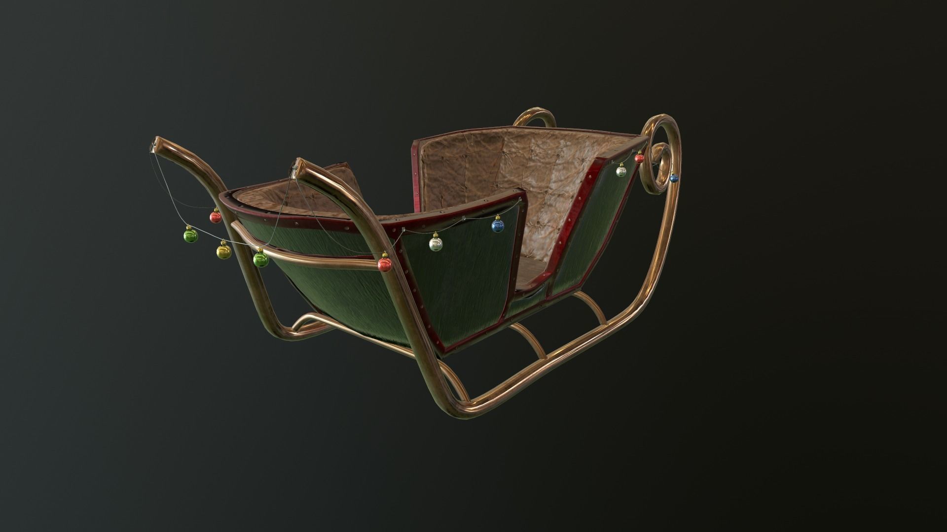 3D model Sleigh christmas VR / AR / low-poly | CGTrader