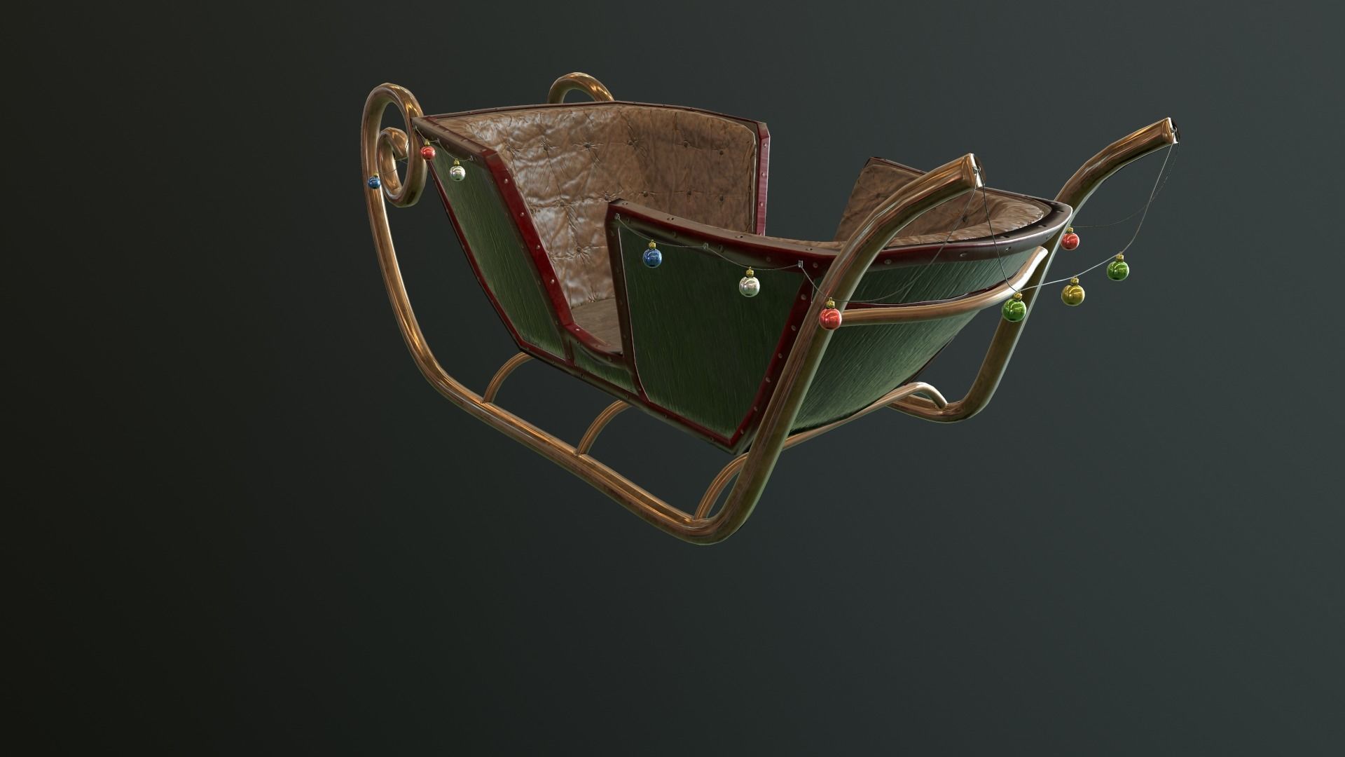 3D model Sleigh christmas VR / AR / low-poly | CGTrader
