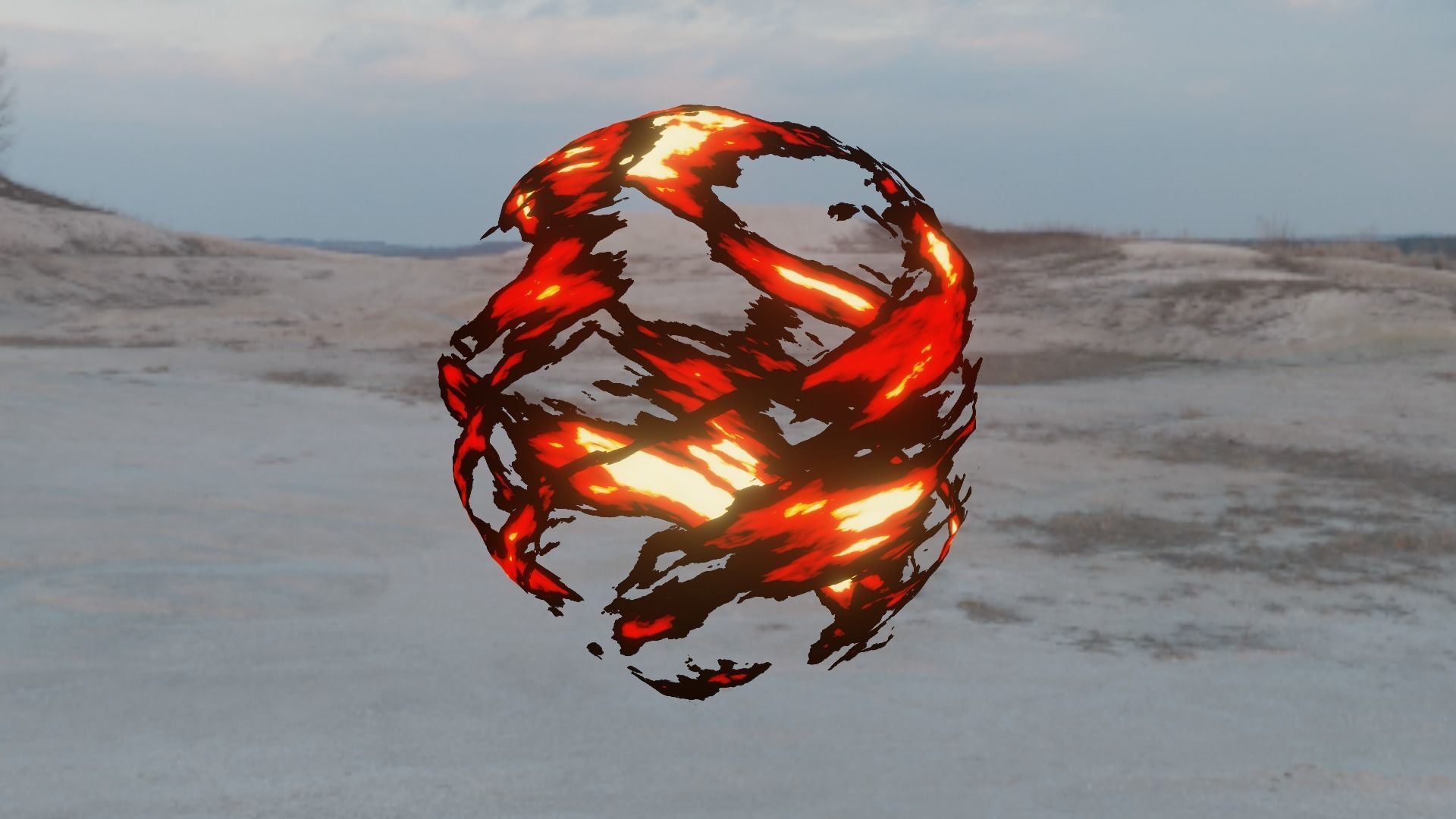 fire ball anime 3d 3D model | CGTrader