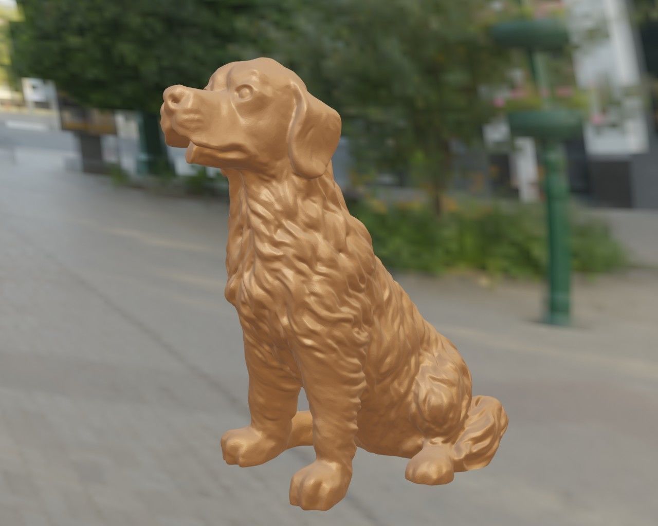 Golden retriever 3D model 3D printable | CGTrader