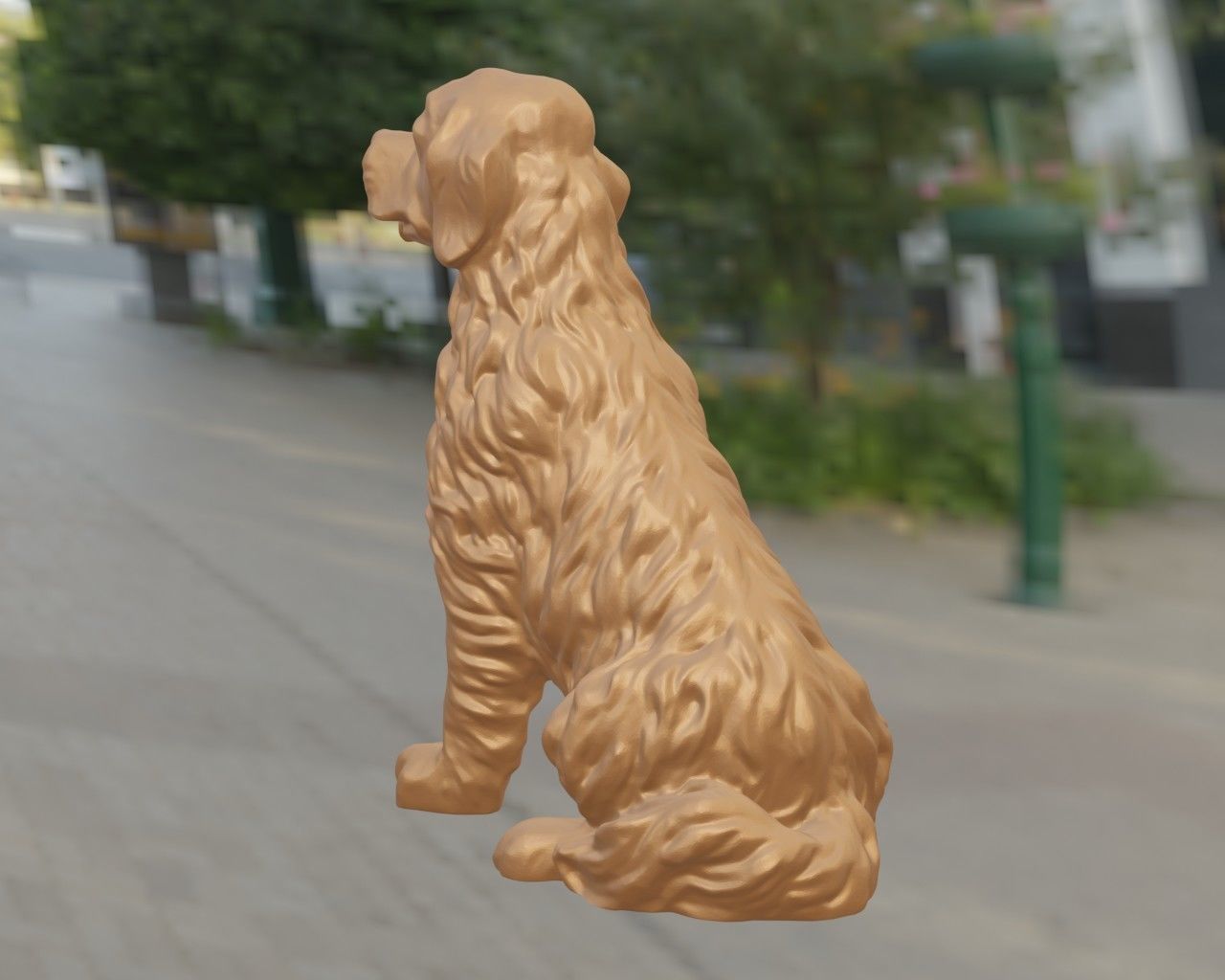 Golden retriever 3D model 3D printable | CGTrader