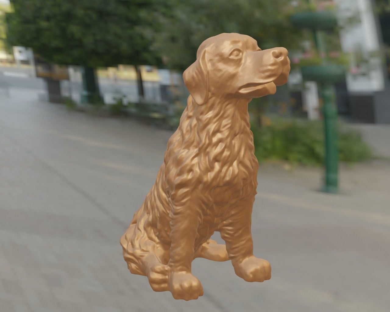 Golden retriever 3D model 3D printable | CGTrader