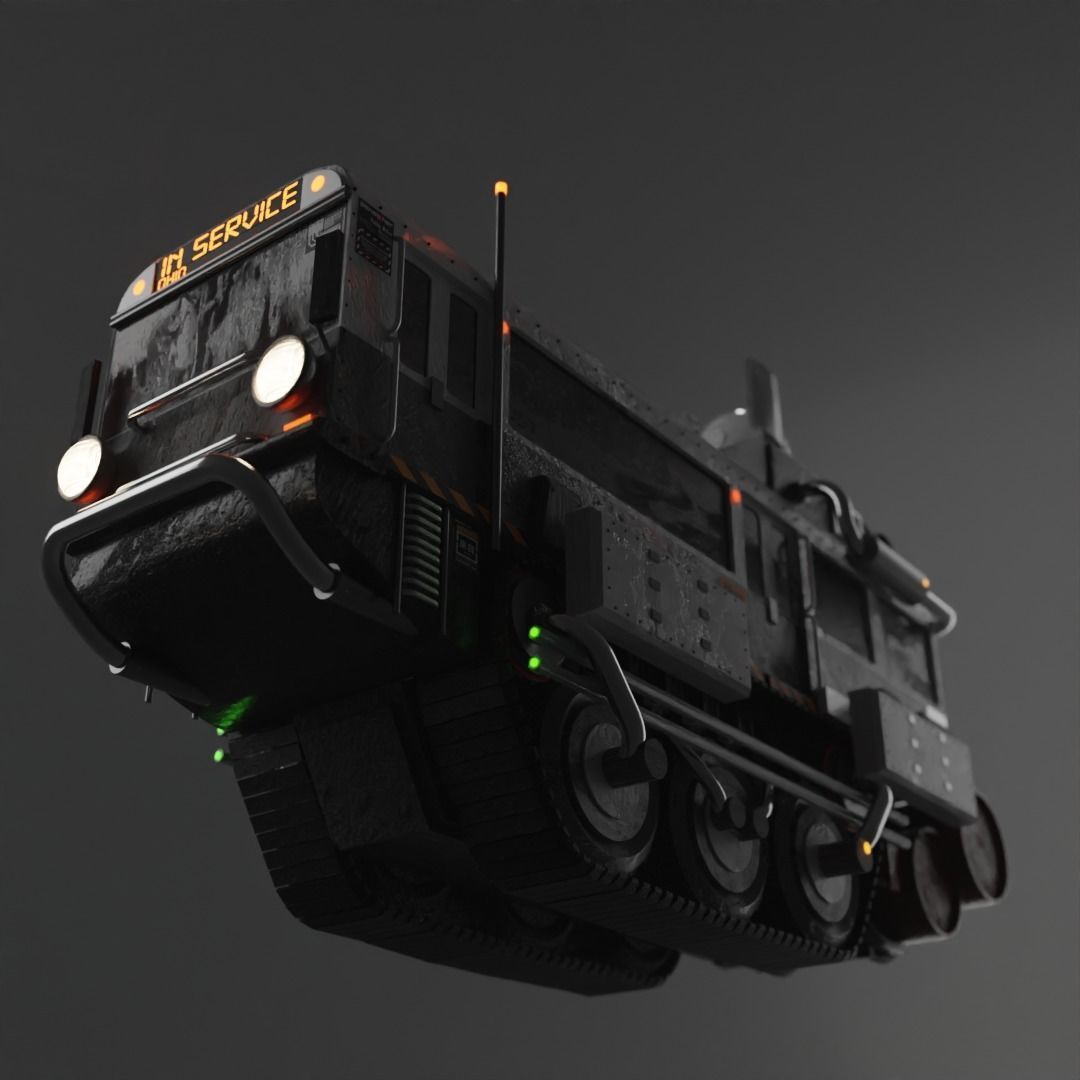 SCI-FI BUS concept 3D model | CGTrader