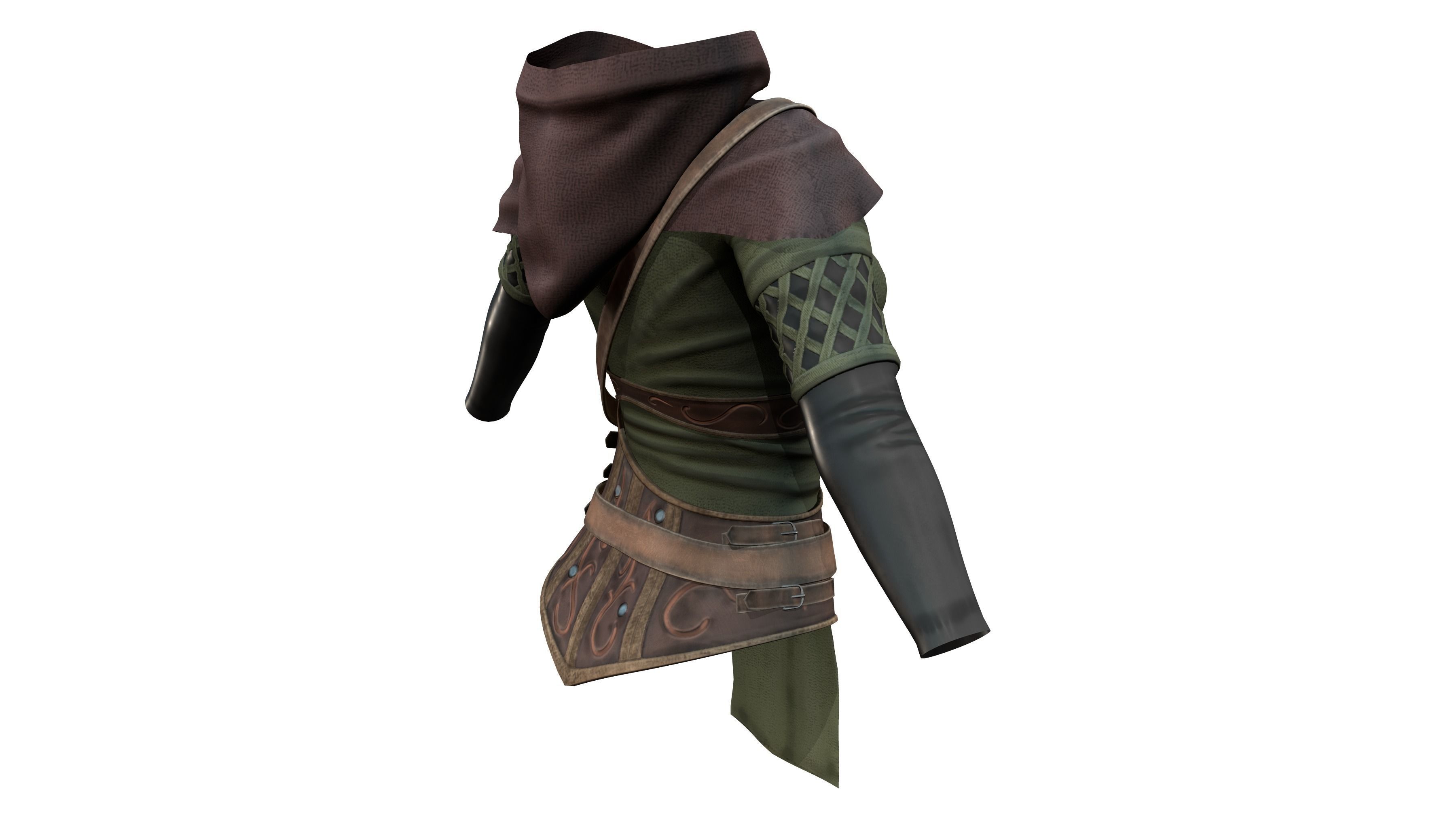 3D model Medieval Archer Green Warrior Top VR / AR / low-poly | CGTrader