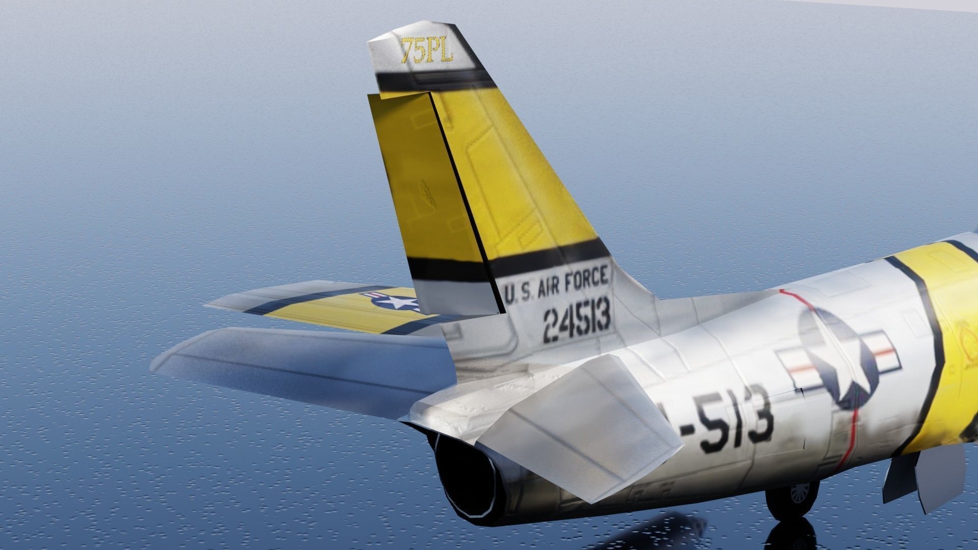 3D model North American F-86 Sabre VR / AR / low-poly | CGTrader