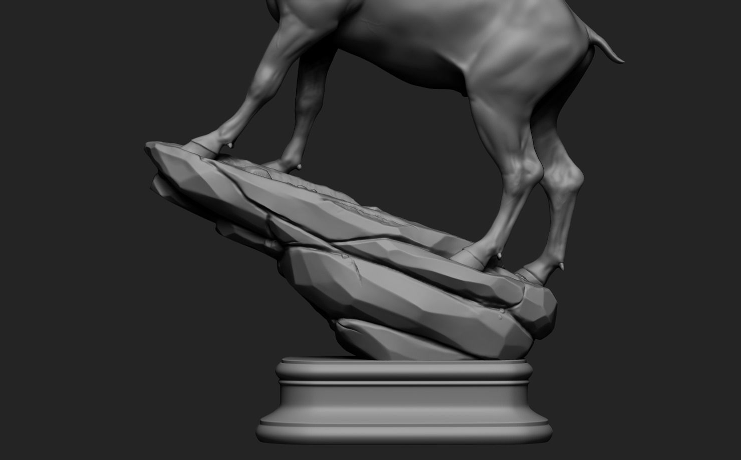 Ibex Statue 3D model 3D printable | CGTrader