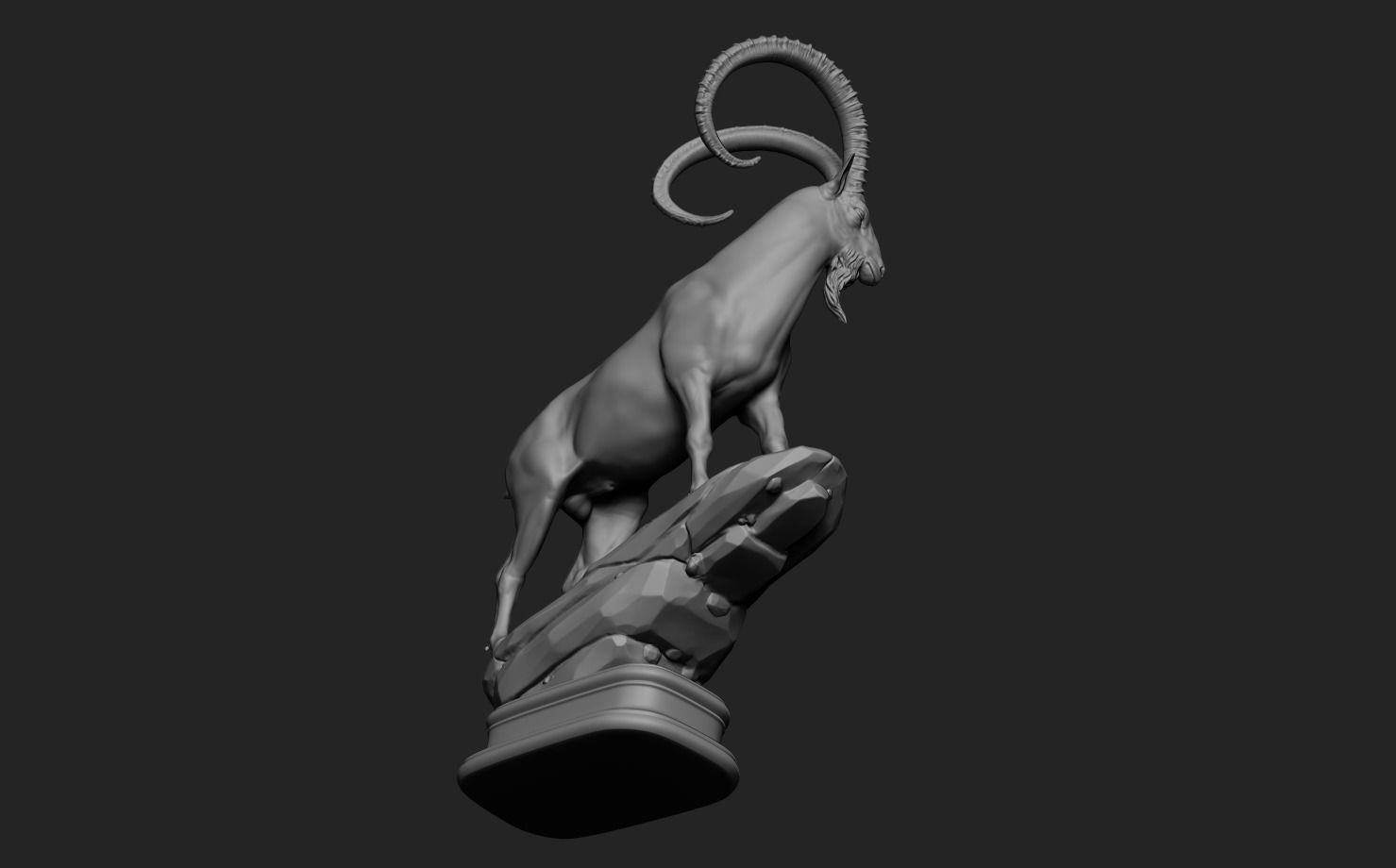 Ibex Statue 3D model 3D printable | CGTrader