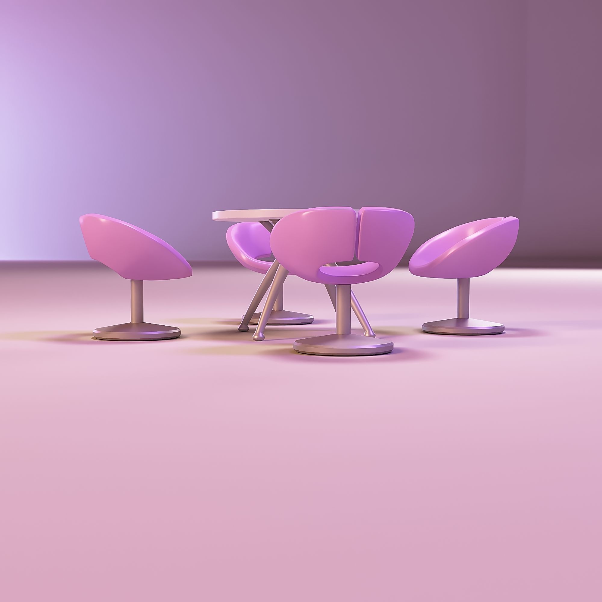 Table and chairs 3d printed stl files 3D model 3D printable | CGTrader