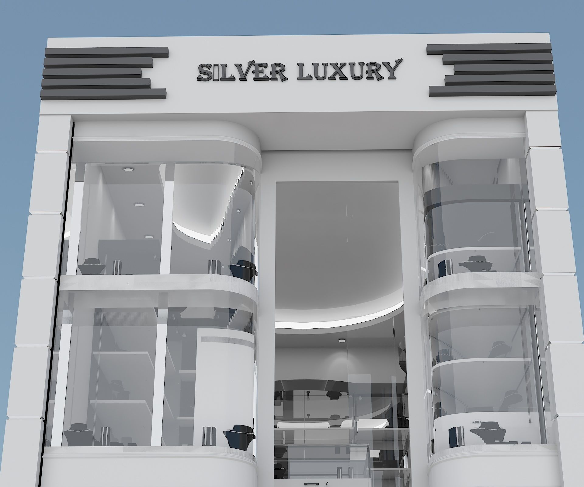 silver luxury 3D model | CGTrader