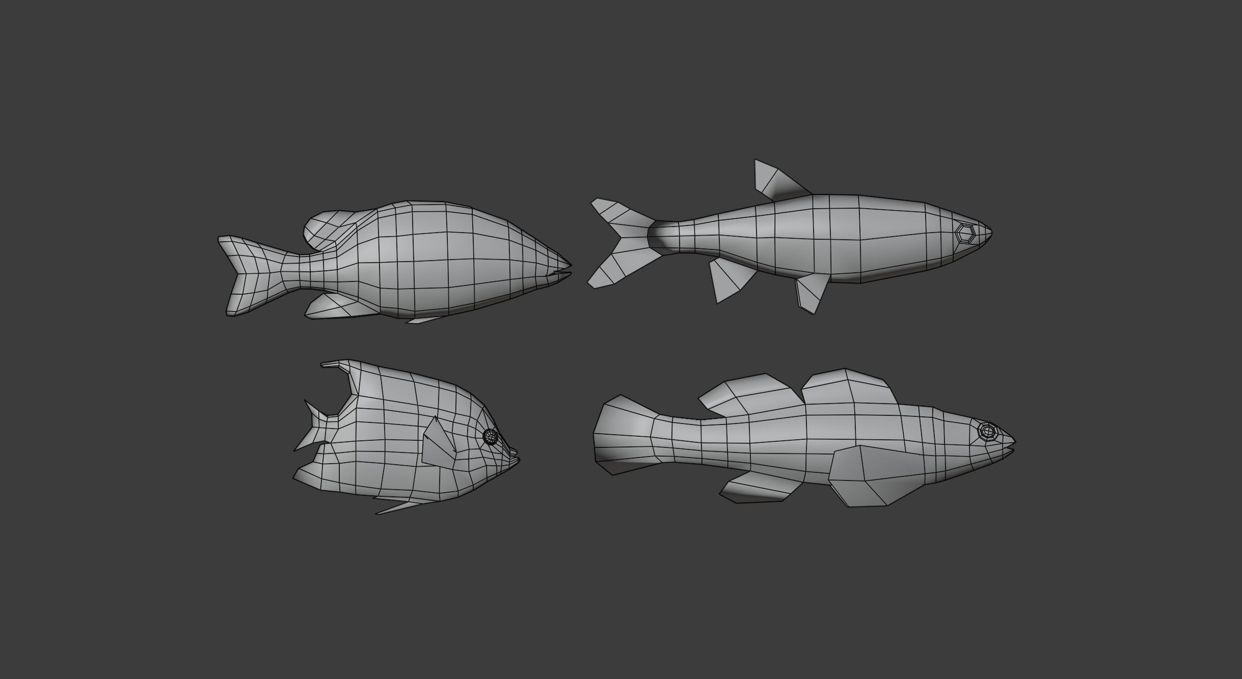 3D model Fish collection low-poly fishes VR / AR / low-poly | CGTrader