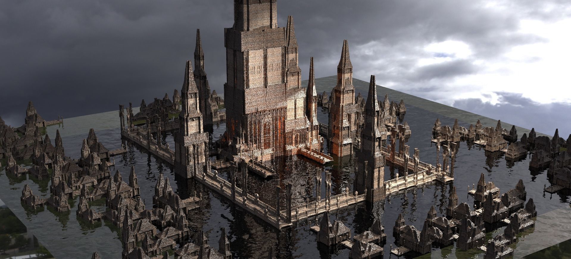 Huge Drake Fort Tower Kit bash 2 3D model | CGTrader