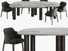 Porada Berry Dining table and Abby Chair 3D model | CGTrader