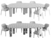 Porada Berry Dining table and Abby Chair 3D model | CGTrader