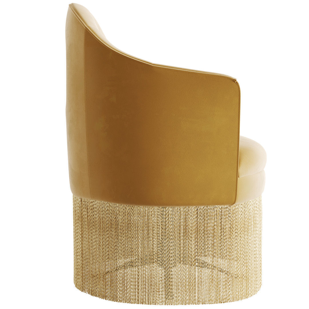 Seventh Avenue Jezebel Fringed Club Chair 3D model | CGTrader