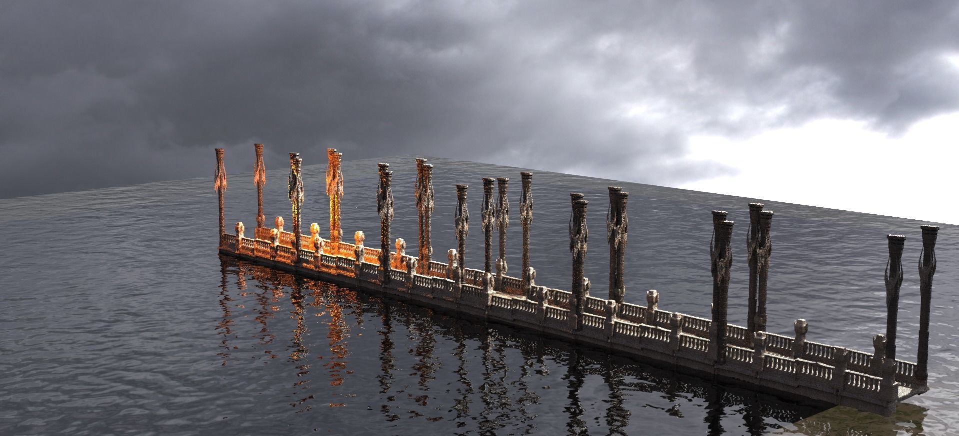 Huge Drake Fort Bridge 3D model | CGTrader