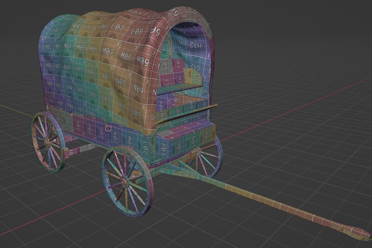 3D model Old Covered Wagon VR / AR / low-poly | CGTrader