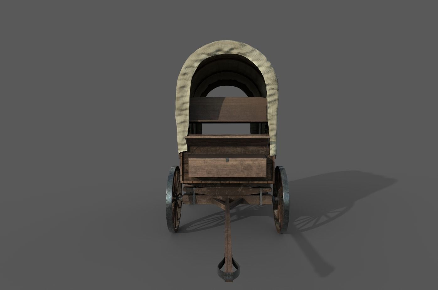 3D model Old Covered Wagon VR / AR / low-poly | CGTrader