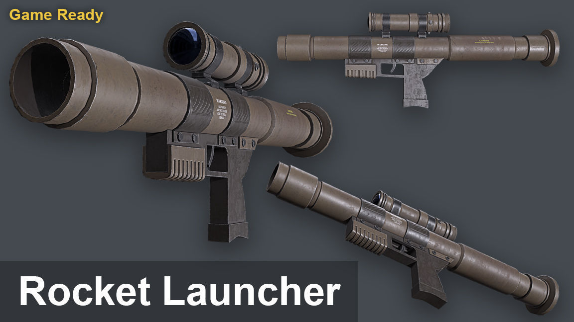 3D model Rocket Launcher Game Ready 2 VR / AR / low-poly | CGTrader