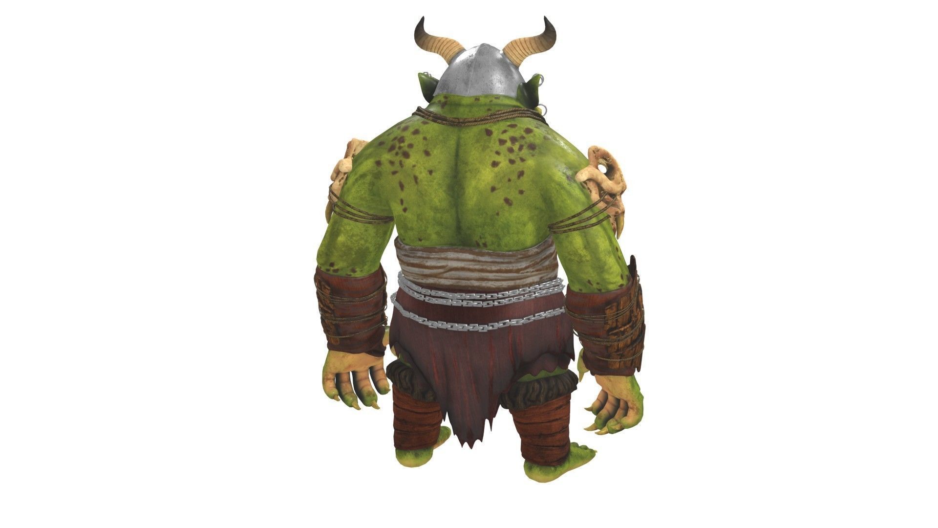 Troll with horns and armor free 3D model | CGTrader
