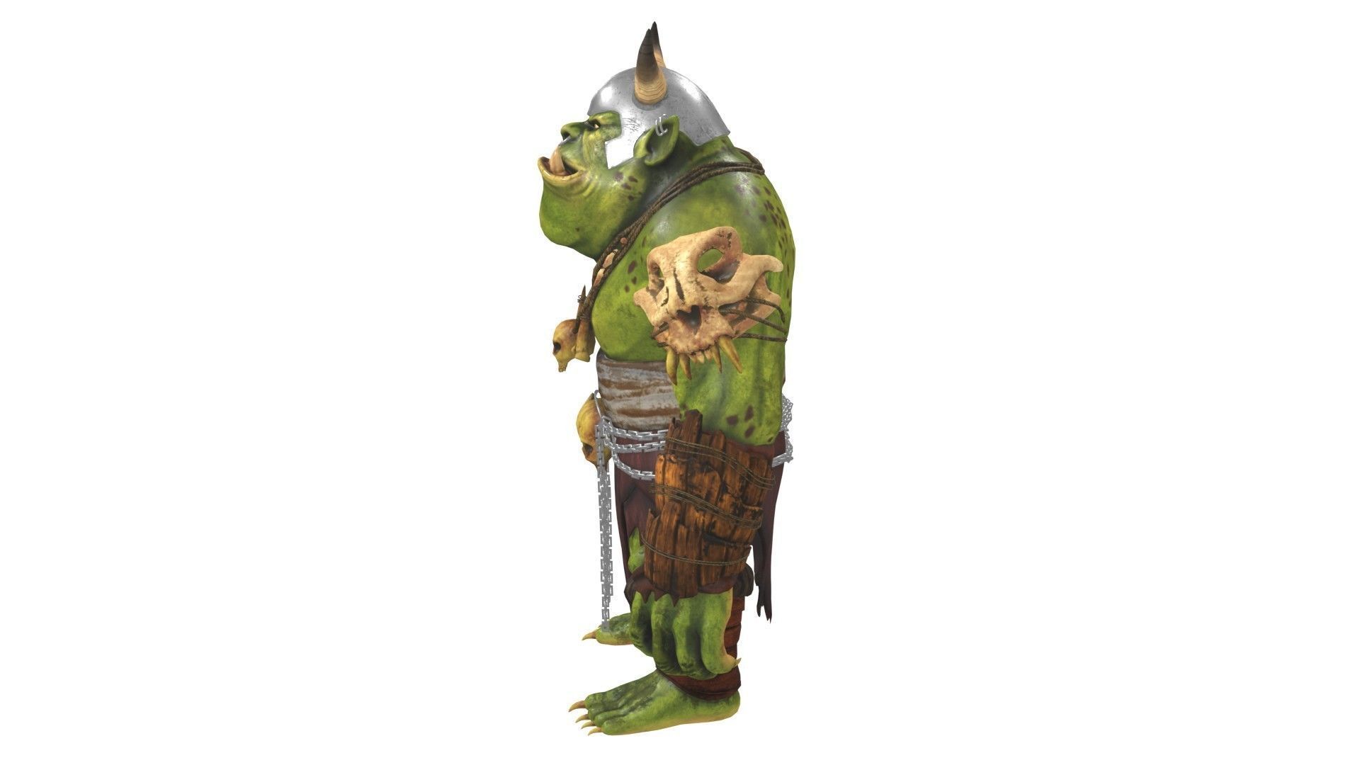 Troll with horns and armor free 3D model | CGTrader