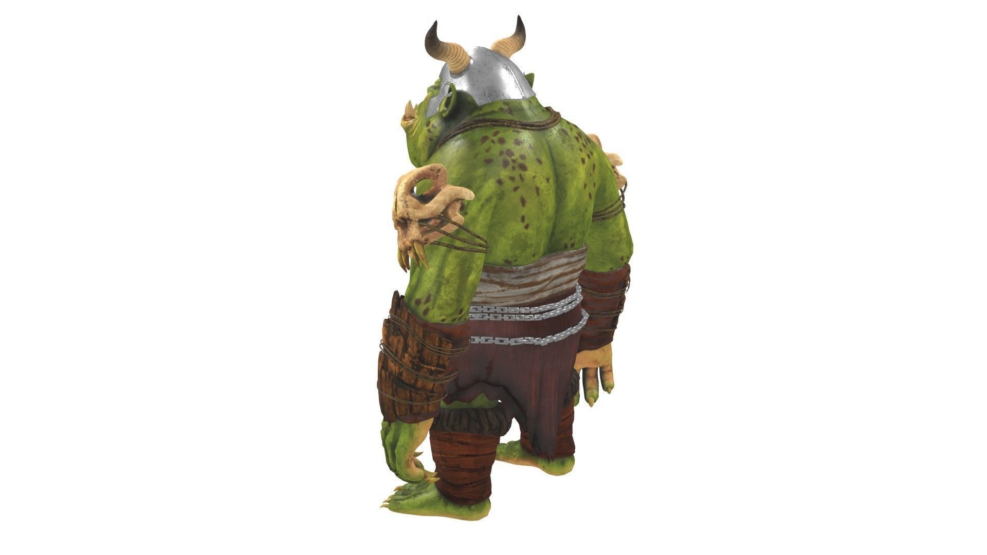 Troll with horns and armor free 3D model | CGTrader