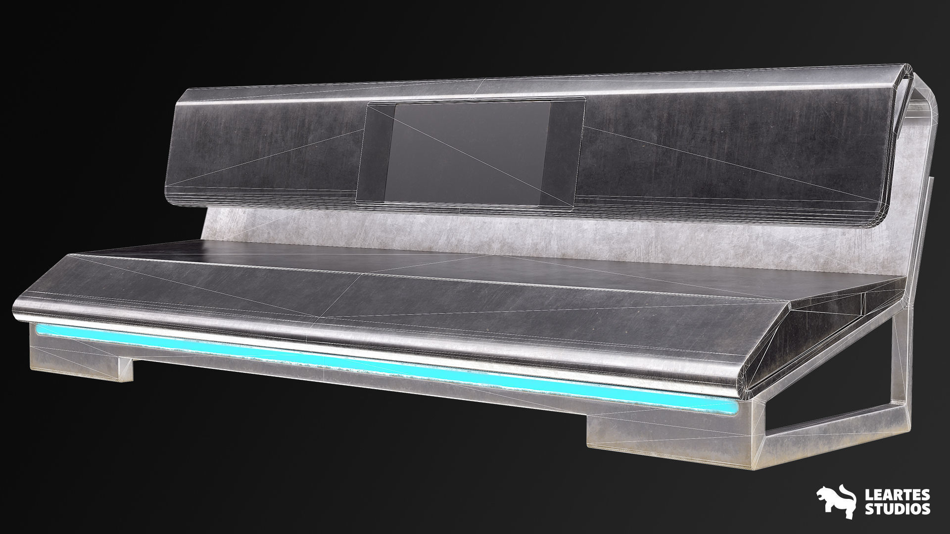 3D model Cyberpunk Benches VR / AR / low-poly | CGTrader