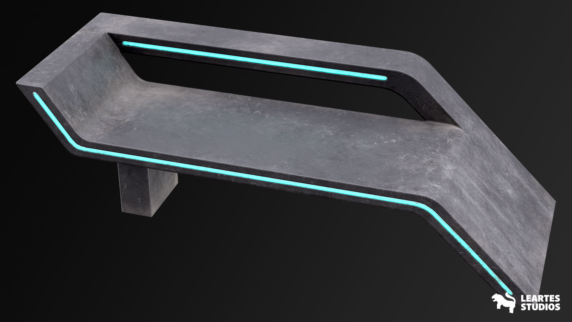 3D model Cyberpunk Benches VR / AR / low-poly | CGTrader