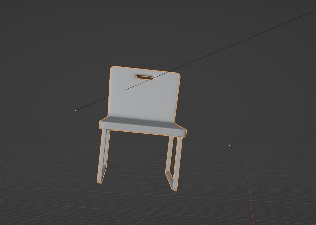 students chair model free 3D model | CGTrader