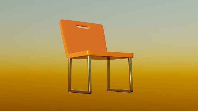 students chair model free 3D model | CGTrader