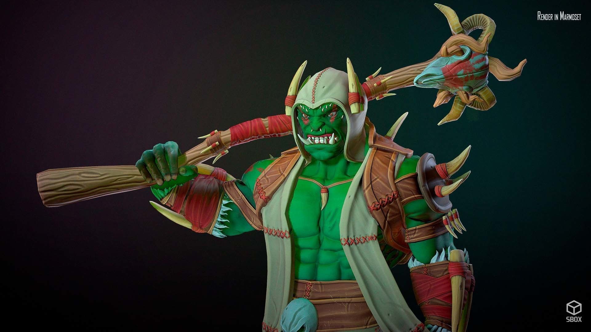 3D model Orc Shaman 1 Game Ready 3D model VR / AR / low-poly | CGTrader