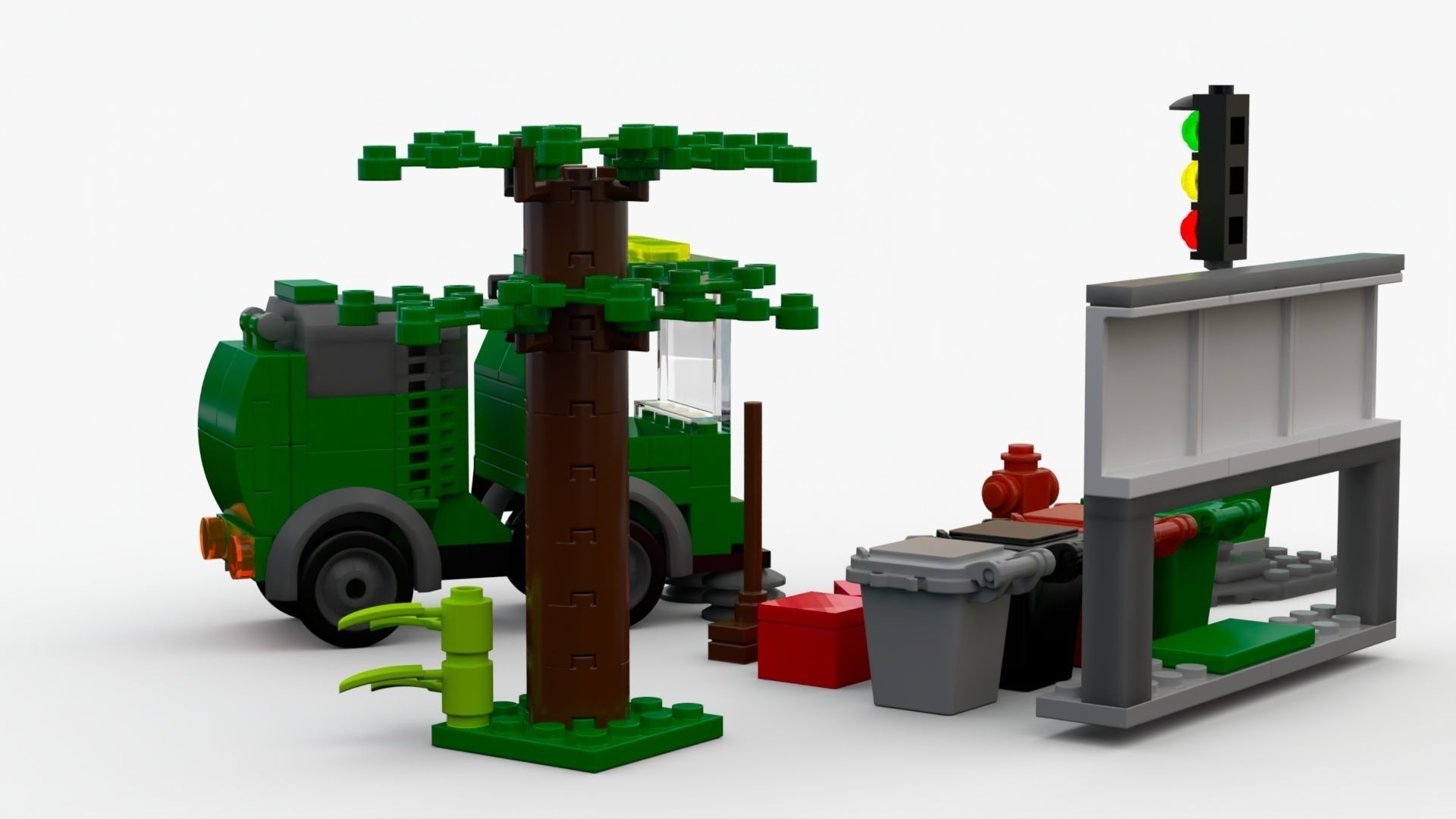 3D model Lego City Cleaning Pack VR / AR / low-poly | CGTrader
