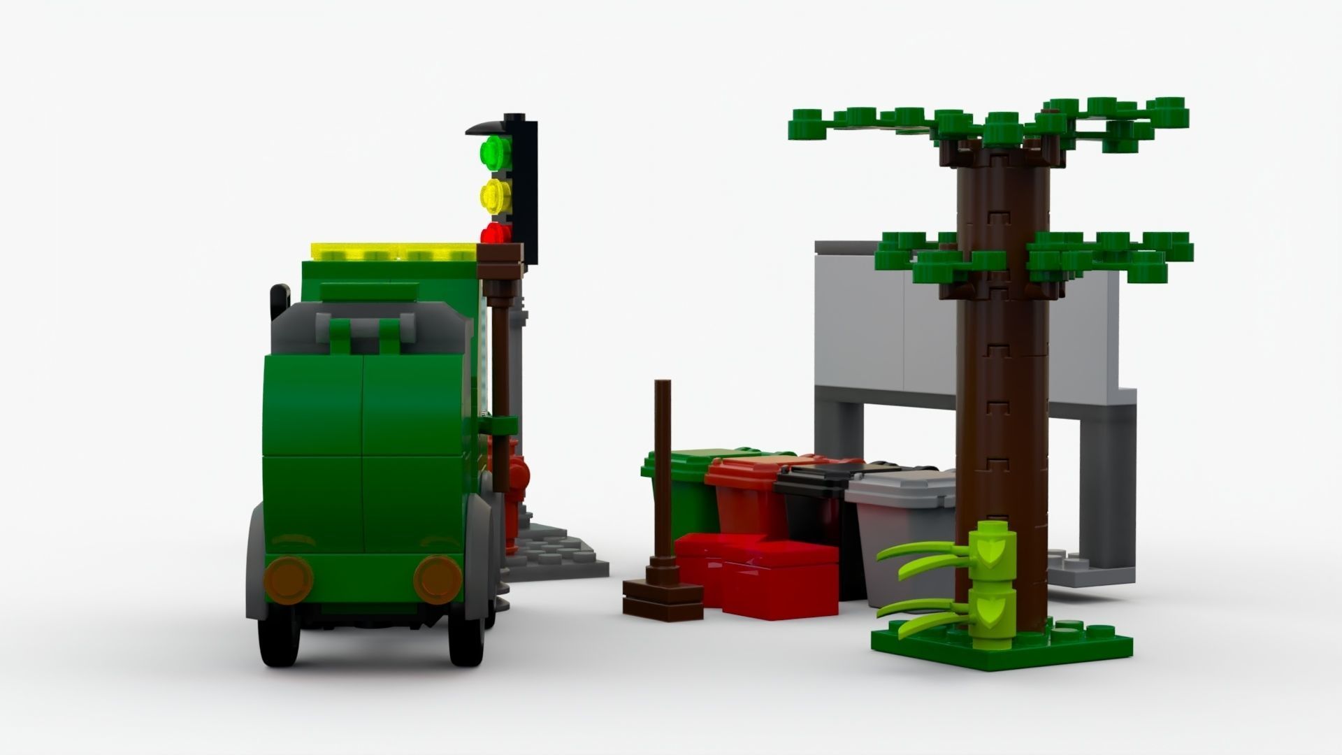 3D model Lego City Cleaning Pack VR / AR / low-poly | CGTrader
