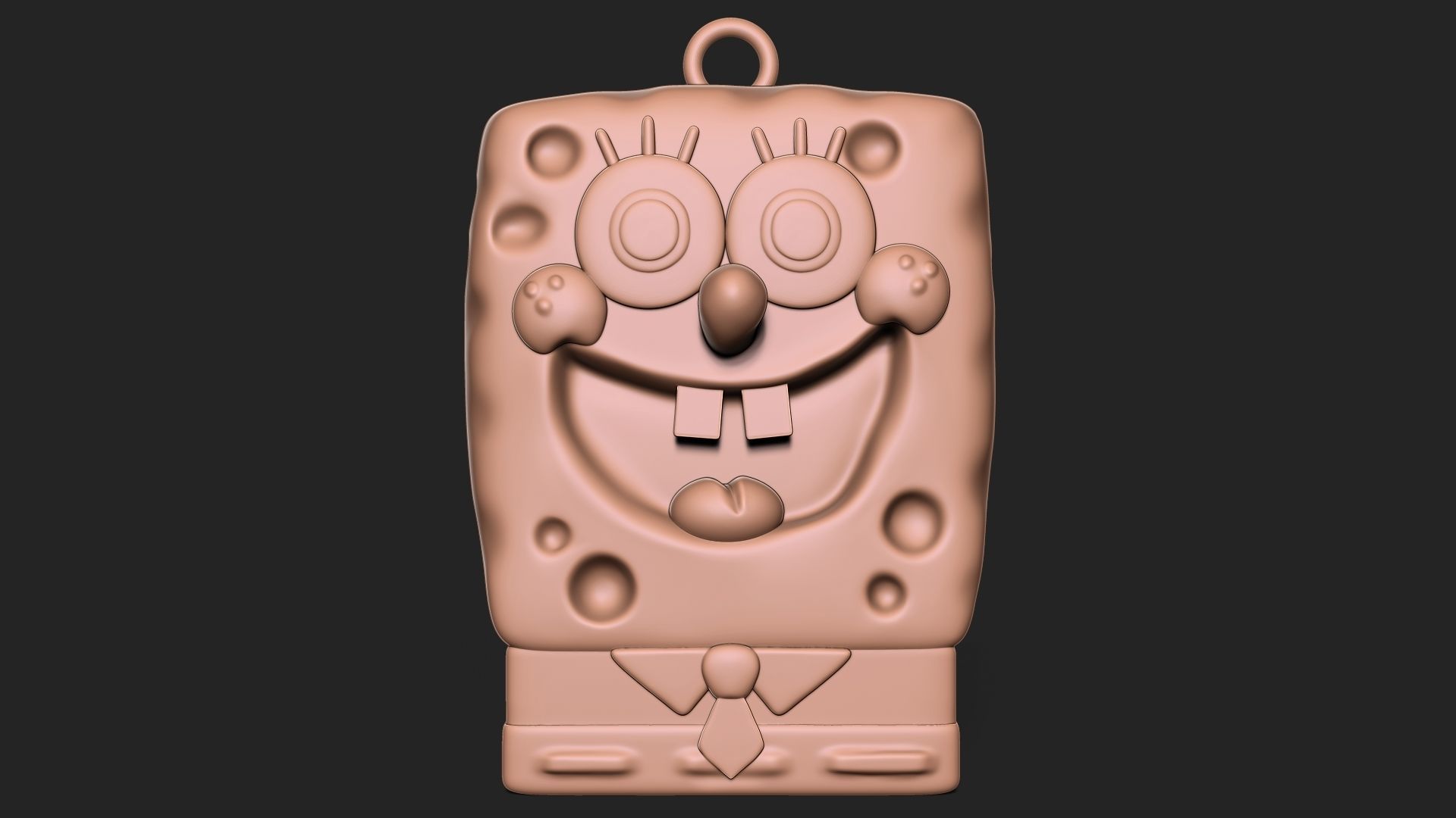 SpongeBob Keychain 3D model 3D printable | CGTrader