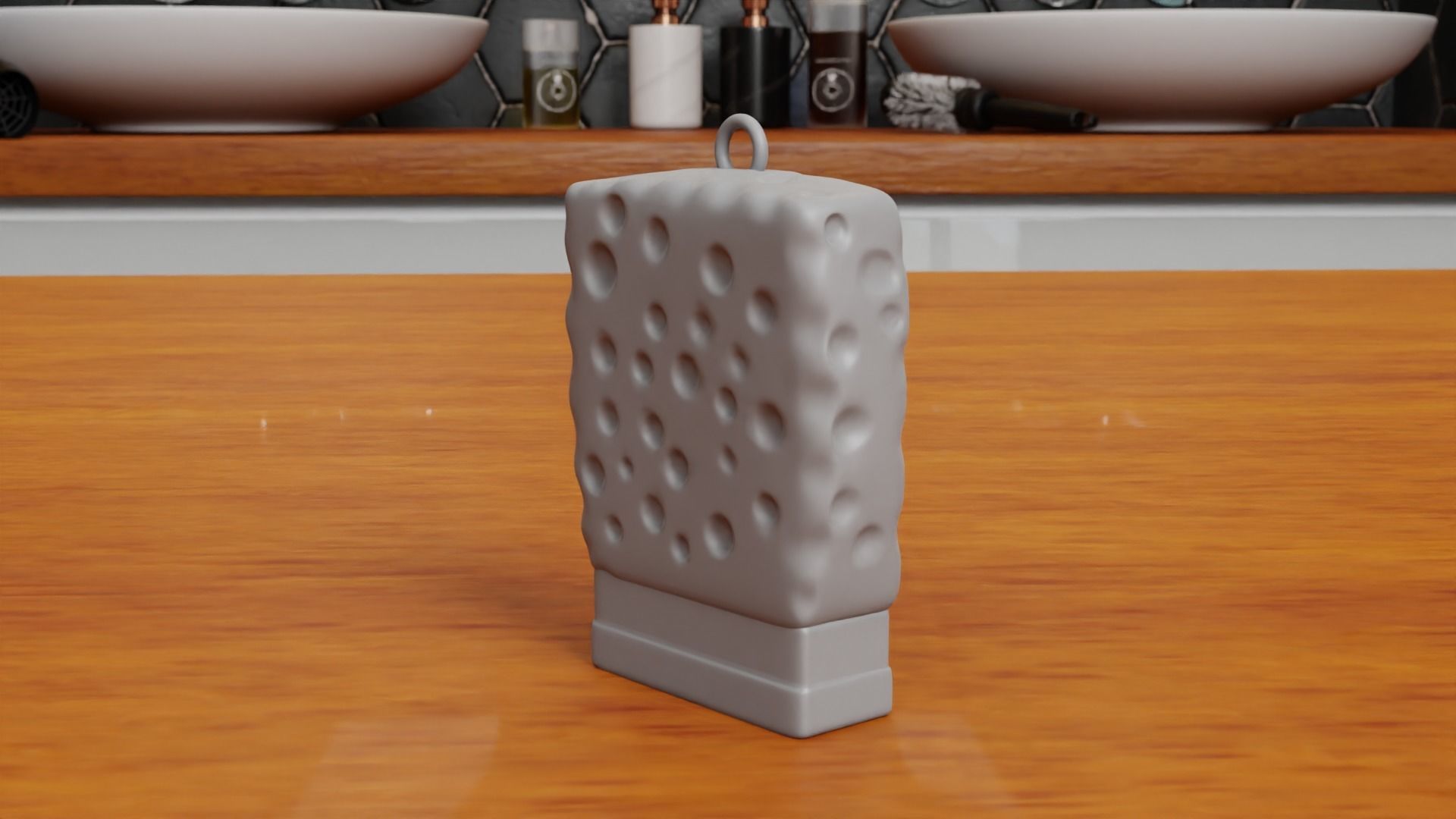 SpongeBob Keychain 3D model 3D printable | CGTrader