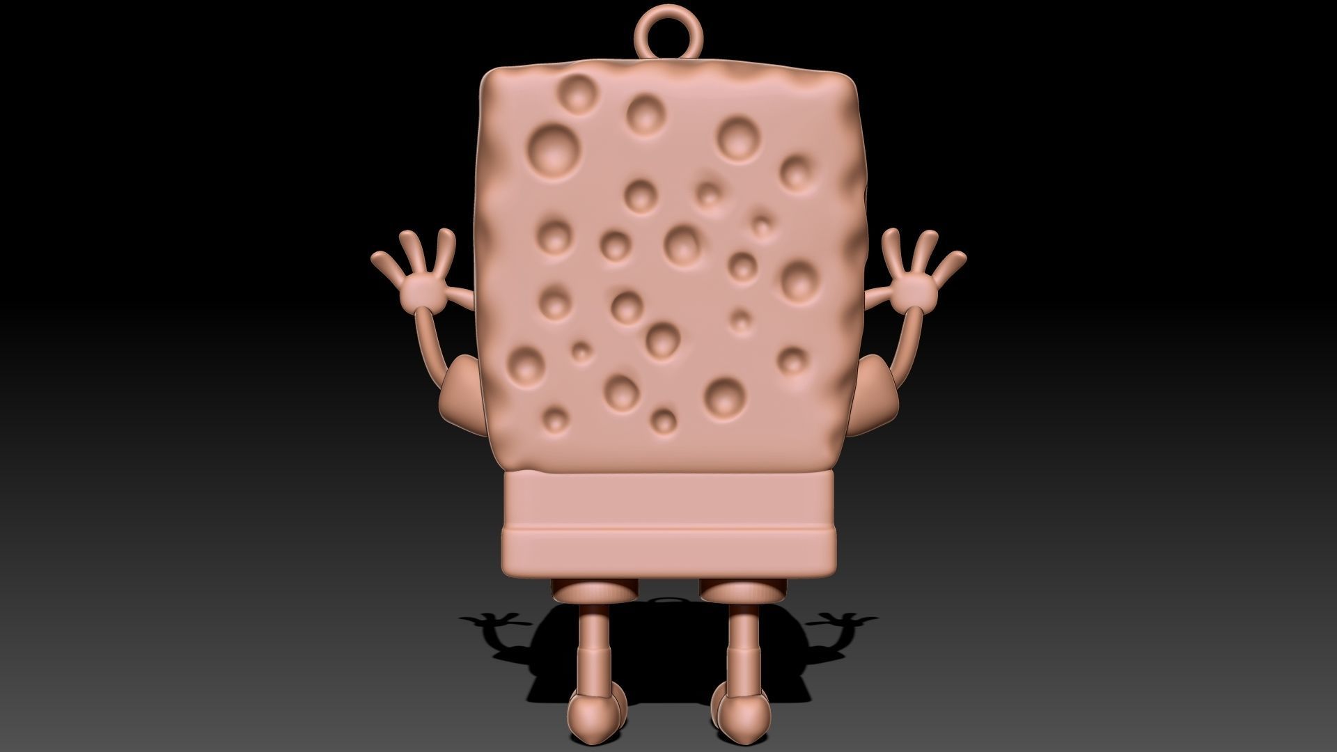 SpongeBob Keychain 3D model 3D printable | CGTrader