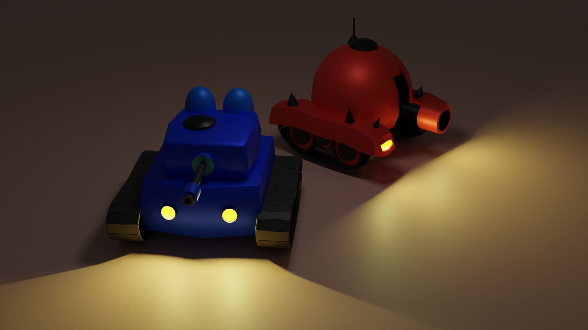 Low Poly Tank 3d Model two toy tanks free 3D model | CGTrader