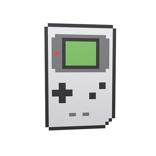 3D model Pixel Gameboy v1 001 VR / AR / low-poly | CGTrader