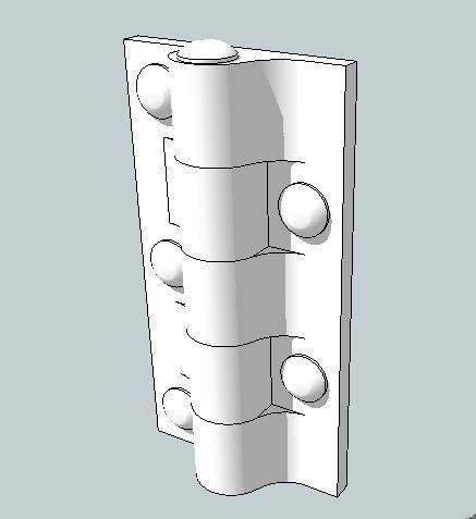 HINGE metal plate with four holes free 3D model | CGTrader