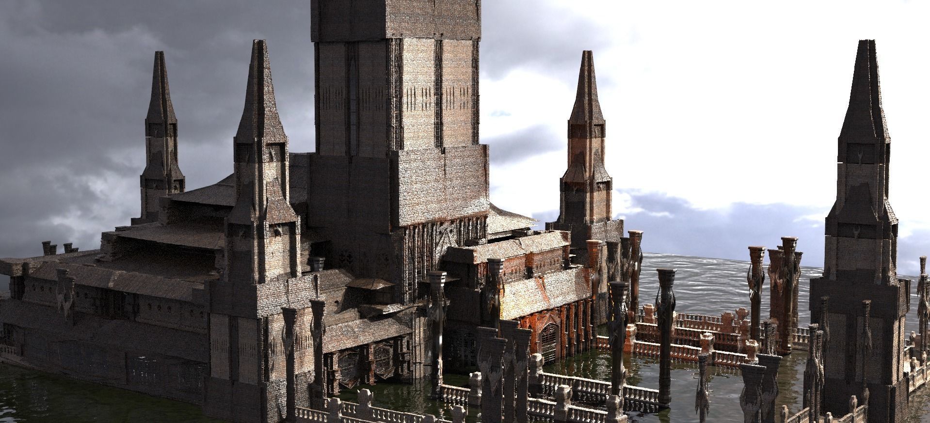 Lizard King Drake Fort Tower Kitbash 3D model | CGTrader