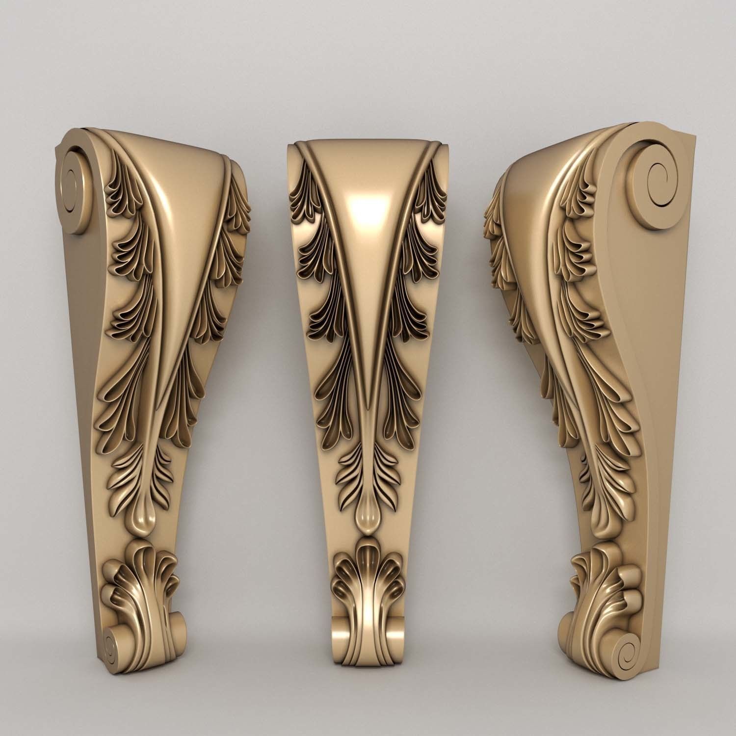 bracket classic brackets 3D model | CGTrader