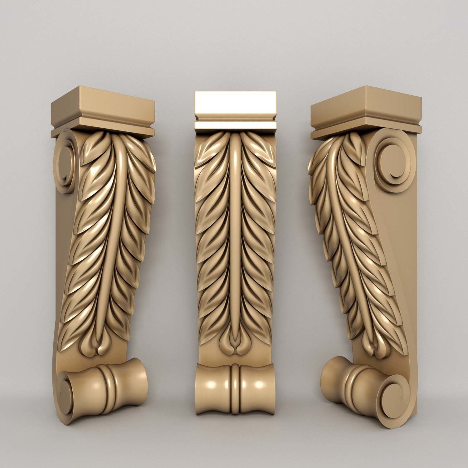 bracket classic brackets 3D model | CGTrader