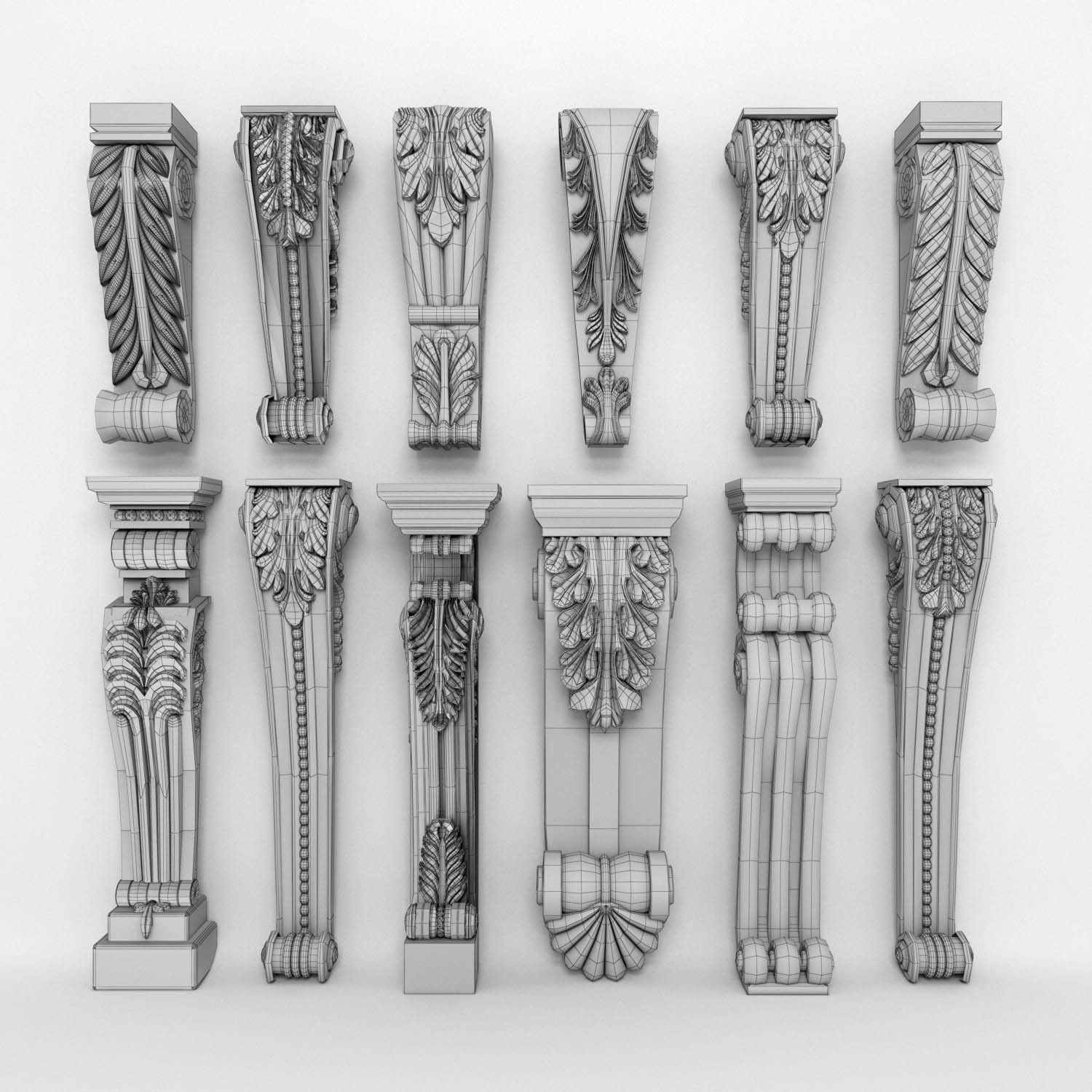 bracket classic brackets 3D model | CGTrader