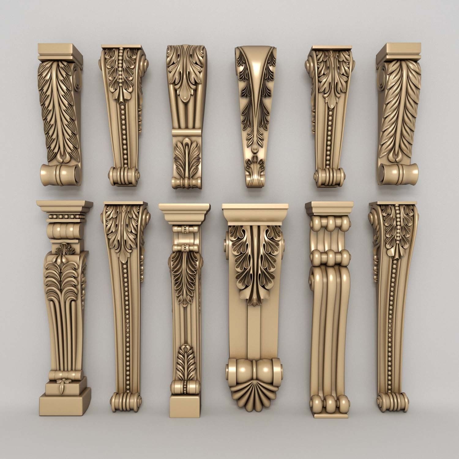 bracket classic brackets 3D model | CGTrader