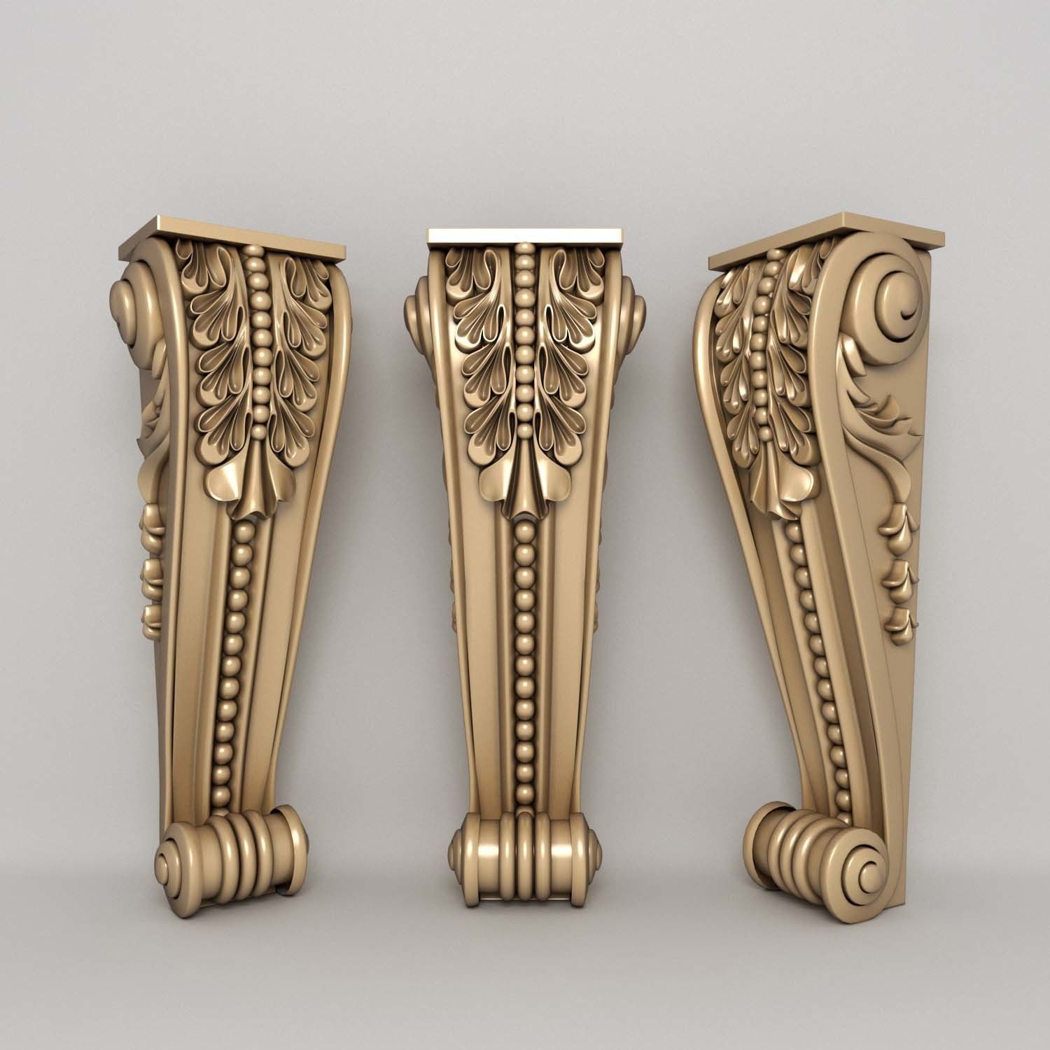 bracket classic brackets 3D model | CGTrader