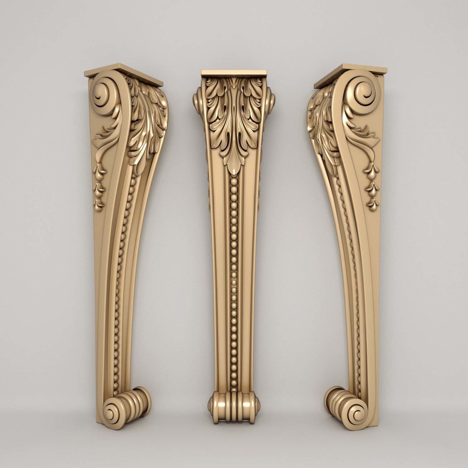 bracket classic brackets 3D model | CGTrader