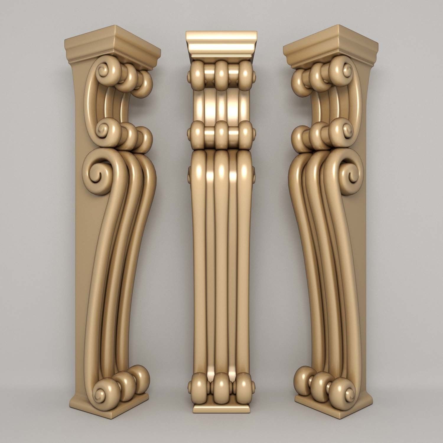 bracket classic brackets 3D model | CGTrader